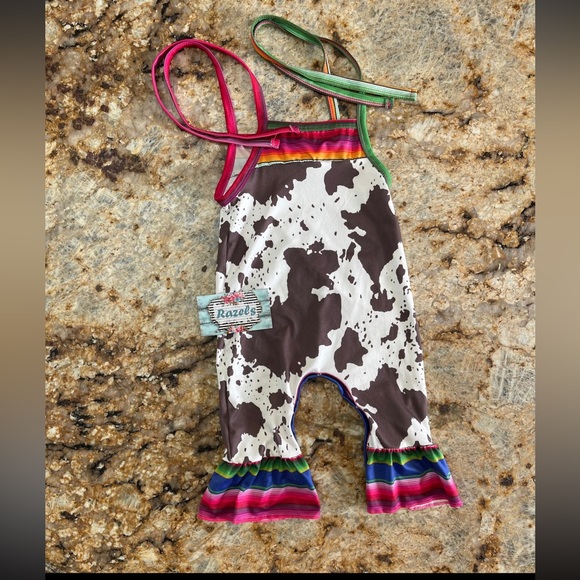 Razels | One Pieces | Cowprint And Serape Romper Western Jumper | Poshmark